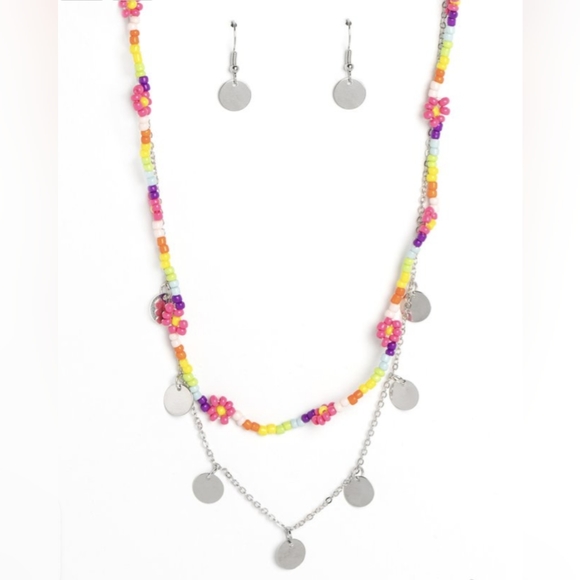 paparazzi | Jewelry | Rainbow Dash Pink Multicolor | Poshmark